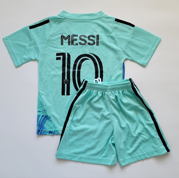 unbranded | Shirts & Tops | Messi Kids Toddler Miami Uniform Blue Green ...